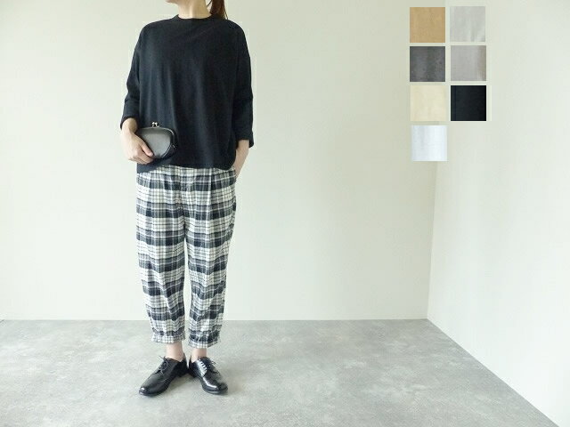 color (01)ホワイト(18)チャコールグレー(19)ブラック(06)クリーム(03)オイスター(20)グレージュ(26)キャメルsize M( 身幅 60cm 総丈 62cm ) quality 綿　100%　日本製モデル身長　16...