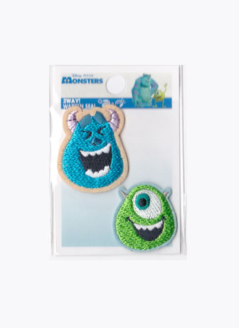 ディズニーピクサー 2WAYワッペン 小さいサイズ モンスターズインク スマイルセット 《サリー＆マイク》 ●シール/アイロン接着 ●ワッペンサイズ 　サリー:タテ約3.4cm×ヨコ約2.9cm 　マイク:タテ約2.8cm×ヨコ約2.6cm...