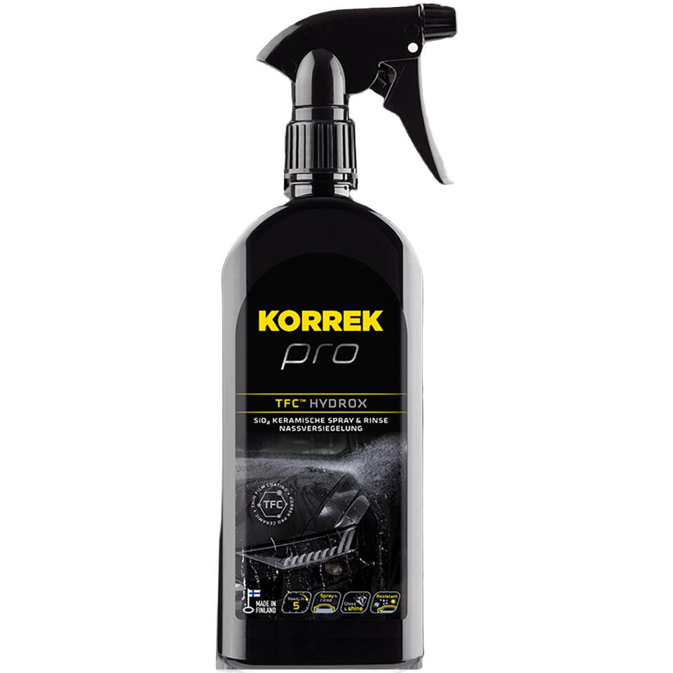 スプレーして水をかけるだけ！ノンタッチコーティング！！ KORREK&nbsp;Pro TFC™ ハイドロックス スプレーコーティング剤 700ml ハイドロックスは時間節約型のセラミックウェットコーティングで、車両の外装面すべてに即座に防...