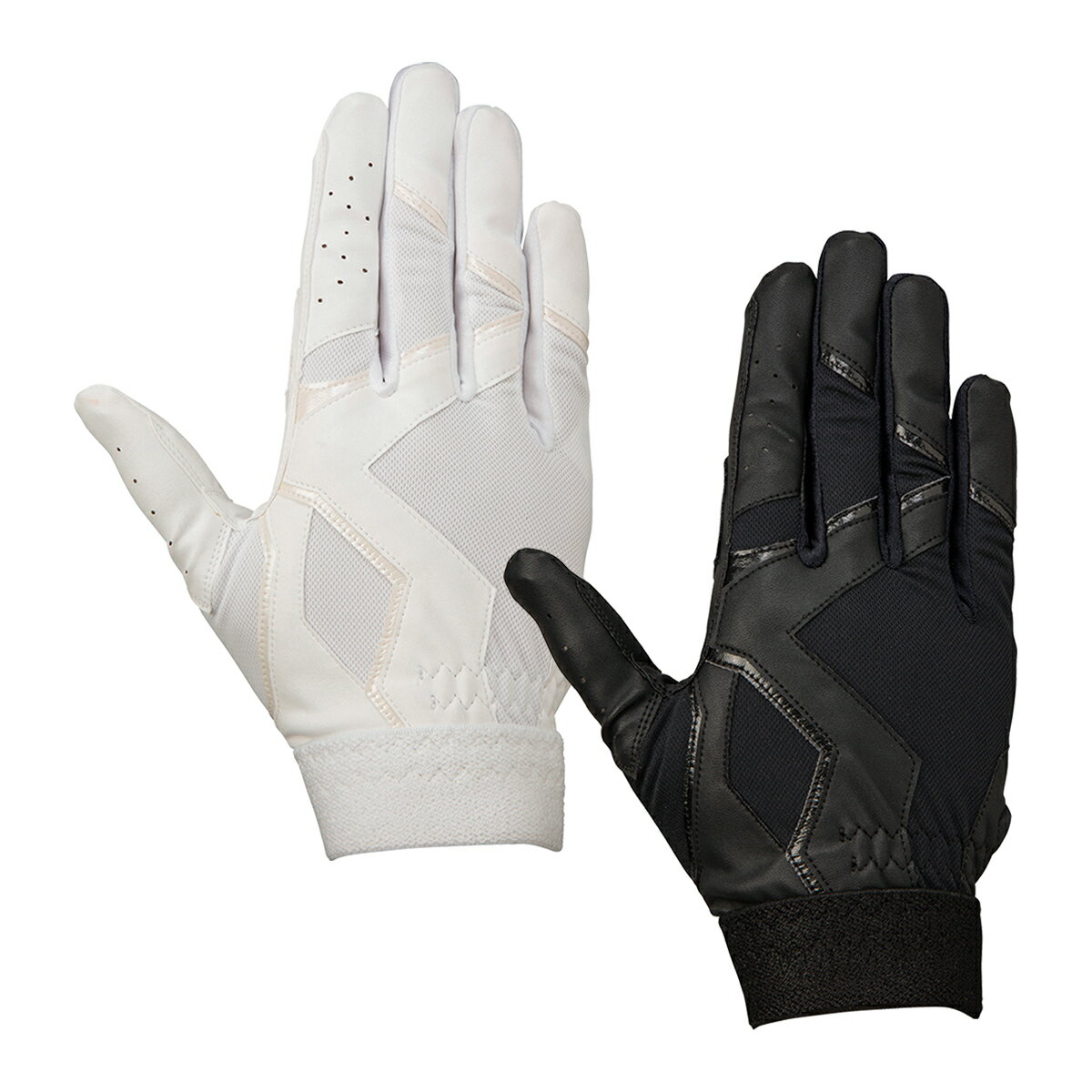 王道の守備手袋。衝撃緩和効果の高い専用パッドを配置。また、捕球時に重要とされる小指、薬指、中指にグリップ性の高い素材を使用。更に汗のこもりやすい手のひら中央部にメッシュ素材を用いていつでも快適。 ■3Dカット■ウォッシャブルタイプ■素材：掌...