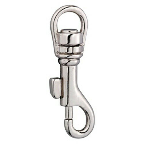 【特徴】 ○材質：亜鉛ダイカスト製。 ○表面処理：ニッケルメッキ。 ○スナップ式。 ○ワンタッチで着脱可能。 【用途】 ○キーホルダー。（写真：下） ○チェーンの連結に使用。 ○回転式。 【数量】 10個（5個x2セット）