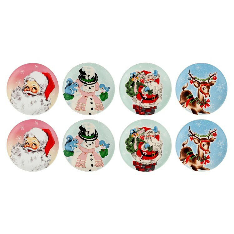 Mr. Christmas の素敵な 8 インチ セラミック プレートをご紹介します。テーブルウェア コレクションに魅力的な一品を加え、ダイニング体験に祝祭のノスタルジアを少し加えます。この絶妙なセットの各プレートは、心温まるビンテージ デ...