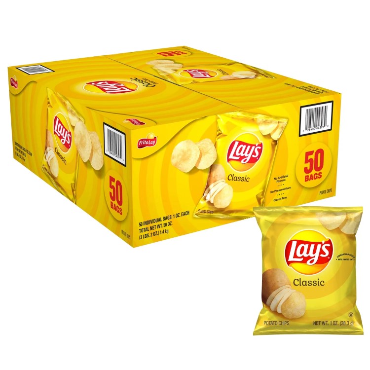 50個入り 1オンス袋 レイズポテトチップス クラシック トランス脂肪酸 1食あたり0g