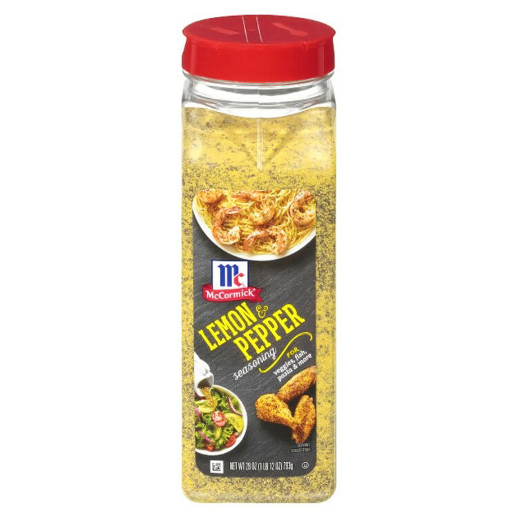プレミアムペッパーとフレッシュレモンの風味に、ほんの少しの玉ねぎとニンニクを添えた 野菜、魚、パスタなど