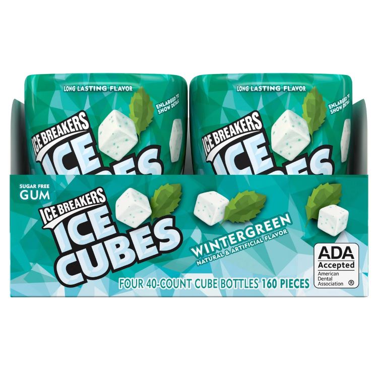アイスキューブガム 砂糖不使用 1瓶あたり40個 合計160ピース
