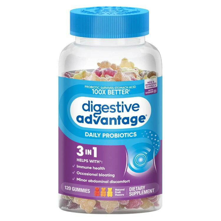 Digestive Advantage プロバイオティクス グミ、120 個 Digestive Advantage プロバイオティクス グミは、特定の消化器系の健康ニーズに応えながら、プロバイオティクスを毎日摂取する最も簡単でおいしい方法...