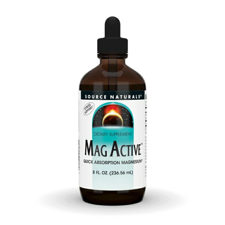 Source Naturals Mag Activeは、活性イオン化マグネシウムをはじめとする様々な必須ミネラルと微量ミネラルを幅広く配合した、精製された液体濃縮物です。Mag Activeはグレートソルトレイク産の天然由来成分で、ナトリウ...