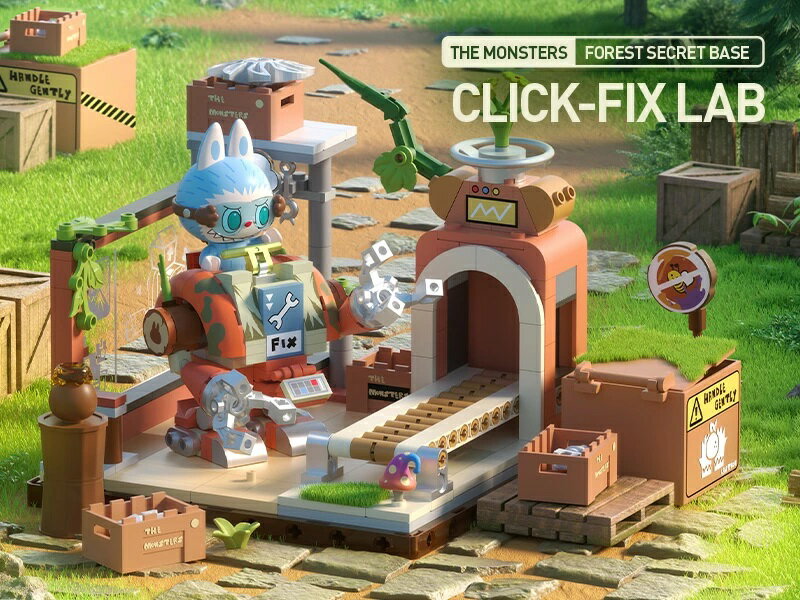 森の奥からカンカンカン… LABUBUが秘密基地を建設中！？ 手伝ってくれる仲間、募集中 商品サイズ：長さ約144mm×幅約144mm×高さ約144mm 素材：ABS/PC/PP/PVC/POM ※商品画像はイメージです。実物の仕様とは異な...