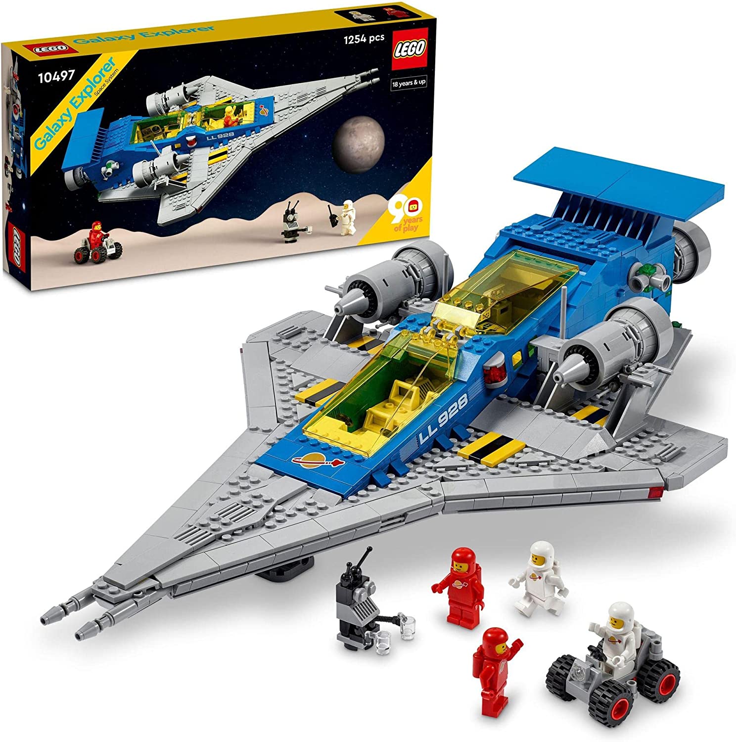創業90周年を記念し、1979年に発売されたレゴ クラシック 大型宇宙船（497）をさらにスケールアップした大人向けレゴセットです。ノスタルジックな思い出に浸りながら、オリジナルの特徴をディテールいっぱいに再現できます。 宇宙飛行士のミニフ...