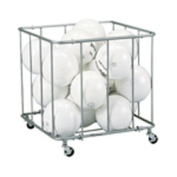 材質:スチール サイズ:長さ60cm×幅60cm×高さ60cm 自重:8kg 仕様:直径5cmキャスター付、焼付塗装、5号球(バレー)で約15球収納可 原産国:日本 ※別途送料が必要です。日本教材備品協会安全基準適合品。