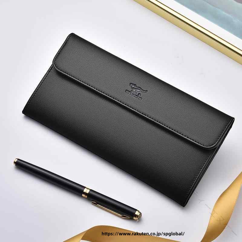 【原産国／製造国: 中国】 .長財布 メンズ レザー ウォレット ビジネス シンプル 革 大容量 クラッチバッグ ブラック 本革 牛革 革製品 財布 ブランド 男性用 紳士用 多機能 高級感 軽量 耐久性 カード収納 小銭入れ ギフト プレ...