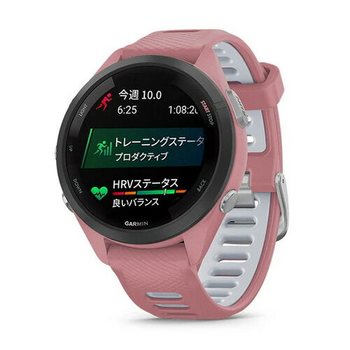 ◆鮮やかにトレーニング ◆1.1インチの鮮やかなAMOLED ディスプレイ搭載 ◆FORERUNNER 265Sは、色鮮やかなAMOLEDタッチディスプレイを 　備えたGPSランニングスマートウォッチです。 ◆効果的なトレーニングや日頃の健...