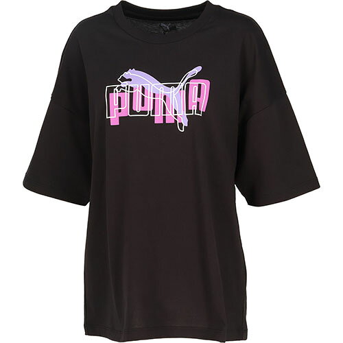 商品情報 PUMA MIX CLOTH素材を使用したグラフィックTシャツです。ゆったりとしたオーバーサイズのシルエットで、パフプリントとラバープリントを組み合わせた大胆なグラフィックが印象的なアイテムです。快適な着心地を実現する吸湿速乾性に...