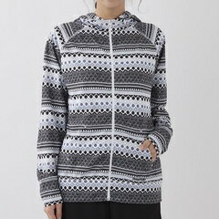 ◆鹿の子素材のラッシュガード。 ◆ベタつかない涼しい素材。 ◆グラデーションエスニック柄がポイント ◆素材：ポリエステル100% ◆原産国：中国 ◆サイズ：身丈/身幅/桁丈/袖幅/袖口巾（cm） M：64/47/81/17/10.5 L：6...