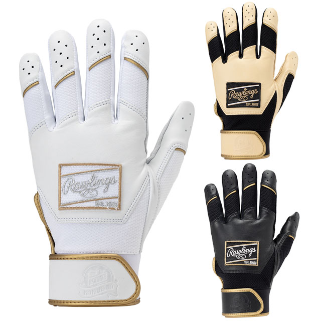 種別 バッティング手袋 メーカー名 ローリングス（Rawlings） カラー B/ブラック CAM/キャメル W/ホワイト USA 素材 掌部/シープスキンレザー 甲部/シープスキンレザー、ナイロン 手首/ナイロン、ネオプレン 特徴 ローリ...