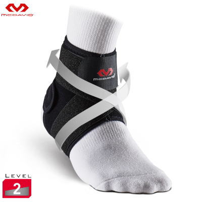 M4321 フィギュア8 アンクルラップ 薄型＋ストラップで足首を軽く圧迫・固定（左右兼用） ■サポートレベル ［LEVEL 2］ ■カラー ブラック(BK) ■サイズ (シューズサイズ/cm) S：21.0～23.5 M：23.5～26....