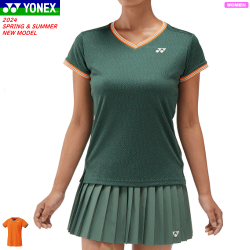 YONEX ヨネックス ウエア ■サイズ： S,M,L,O,XO ■シルエット：WS3 ■カラー： (149)オリーブ (160)ブライトオレンジ ■素材： 身頃:ポリエステル100％ 切替部:ポリエステル88％・ポリウレタン12％ ■機能...