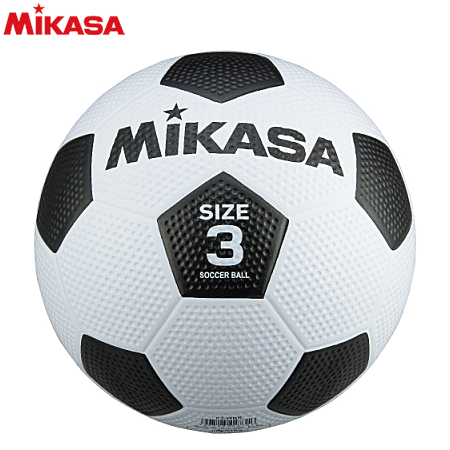 ＜商品説明＞ ■メーカー Mikasa/ミカサ ■サイズ 3号球 円周58～60cm 重量約300～320g ■カラー WBK：ホワイト×ブラック ■生産国 タイ製 ■素材 ゴム 推奨内圧0.320～0.420kgf/cm2 ■備考 ●小学...