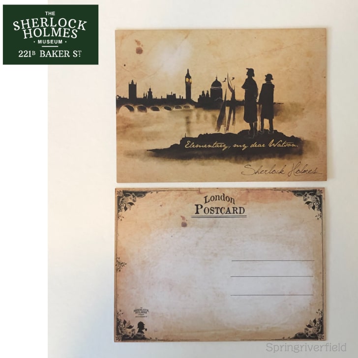 商品情報素材/材質紙サイズ/寸法18 cm x 13 cmその他商品説明ロンドンの名所「シャーロック・ホームズミュージアム」限定ポストカード。Elementary my dear Watsonブラウン基調で宛名面も素敵です。ポストカードEl...