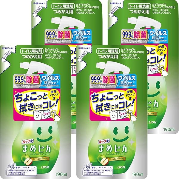 ルックプラス 【まとめ買い】 まめピカ 詰替×4個ブランドルックプラス色---モデルTSHAPT*P商品説明【商品概要】トイレットペーパーがボロボロにならないので、気軽に「サッとひと拭き」ができるトイレのふき取りクリーナー。【商品説明】【商...