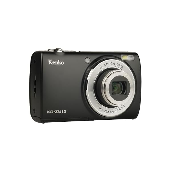 ケンコー(Kenko) コンパクトデジタルカメラ KC-ZM13 BK 光学5倍ズーム 有効画素数約1600万画素 2.7インチIPSタッチパネルモニター 自撮り用サブカメラ コンパクトデザイン ブラック 446775ブランドケンコー(Ke...