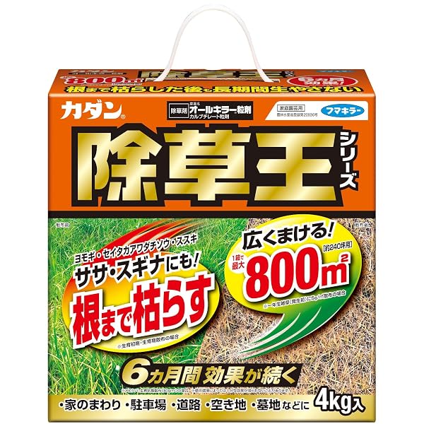 フマキラー カダン除草王オールキラー粒剤 4kgブランドフマキラー(カダン)色モデル4902424450118商品説明【商品概要】粒剤除草剤【商品説明】【商品詳細】ブランド：フマキラー(カダン)商品種別：除草剤商品名：フマキラー カダン除草...
