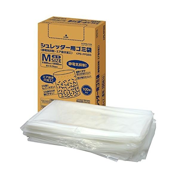 コクヨ シュレッダー用 ゴミ袋 M 静電気抑制 KPS-PFS86ブランドコクヨ(KOKUYO)色透明モデルKPS-PFS86商品説明【商品概要】【寸法】860×1000×75mm【サイズ】M【枚数】100枚【厚み】0.04mm【色】透明【...