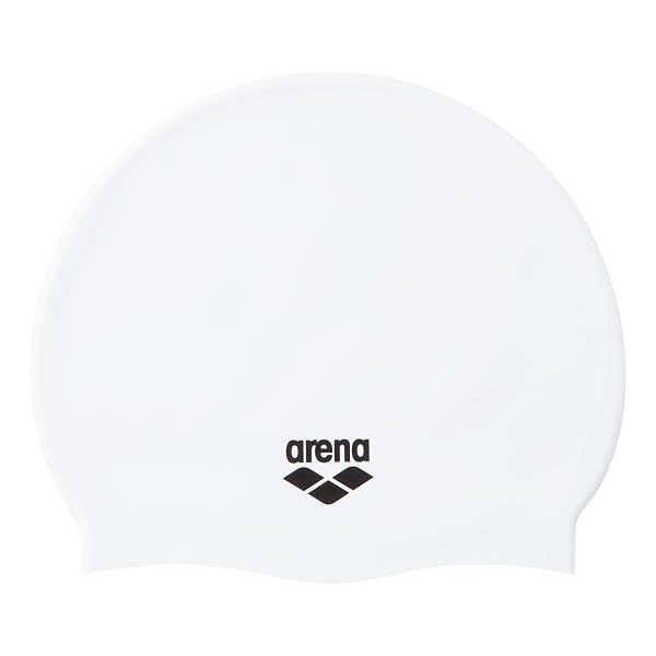 【WA承認】arena(アリーナ) スイミングキャップ 競泳用 ユニセックス シリコーンキャップ フリーサイズ 公式大会可 伸縮性 無地 定番品 練習向け AS5SSC10UブランドARENA色ホワイト(WHBK)モデルAS5SSC10U商...