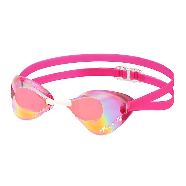 [ビュー] Blade 競泳用ゴーグル WORLD AQUATICS承認 レーシングモデル ミラー SWIPEくもり止め こするだけで視界クリア ノンクッション フィット設計 低抵抗 モーブ×ピンク V121SAM DMVP 日本製ブランド...