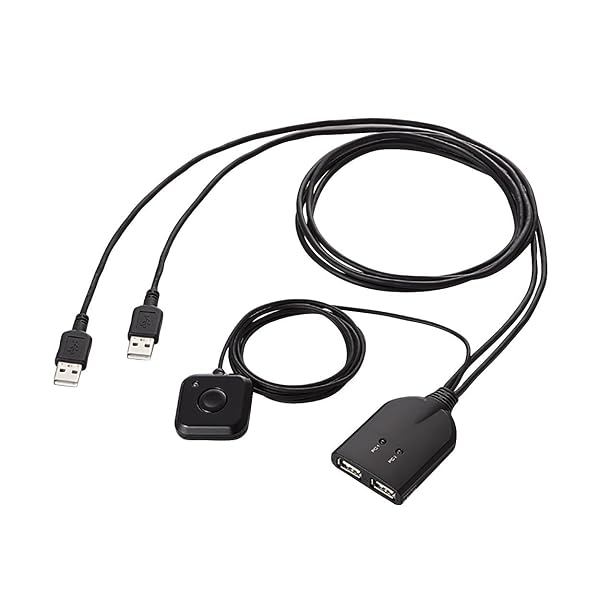 エレコム(ELECOM) KVMスイッチ キーボード・マウス用 手元スイッチ付 ブラック KM-A22BBKブランドエレコム(ELECOM)色ブラックモデルKM-A22BBK商品説明【商品概要】2台のパソコンで、1セットのキーボード・マウス...