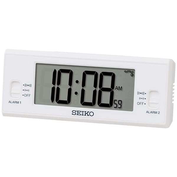 セイコークロック 目覚まし時計 置時計 デジタル 電波 白 48×123×30mm SQ321WブランドSeiko色01:白モデルSQ321W商品説明【商品概要】付属品:電池(単4アルカリ×2個)電波修正機能（40kHz/60kHz自動選局...