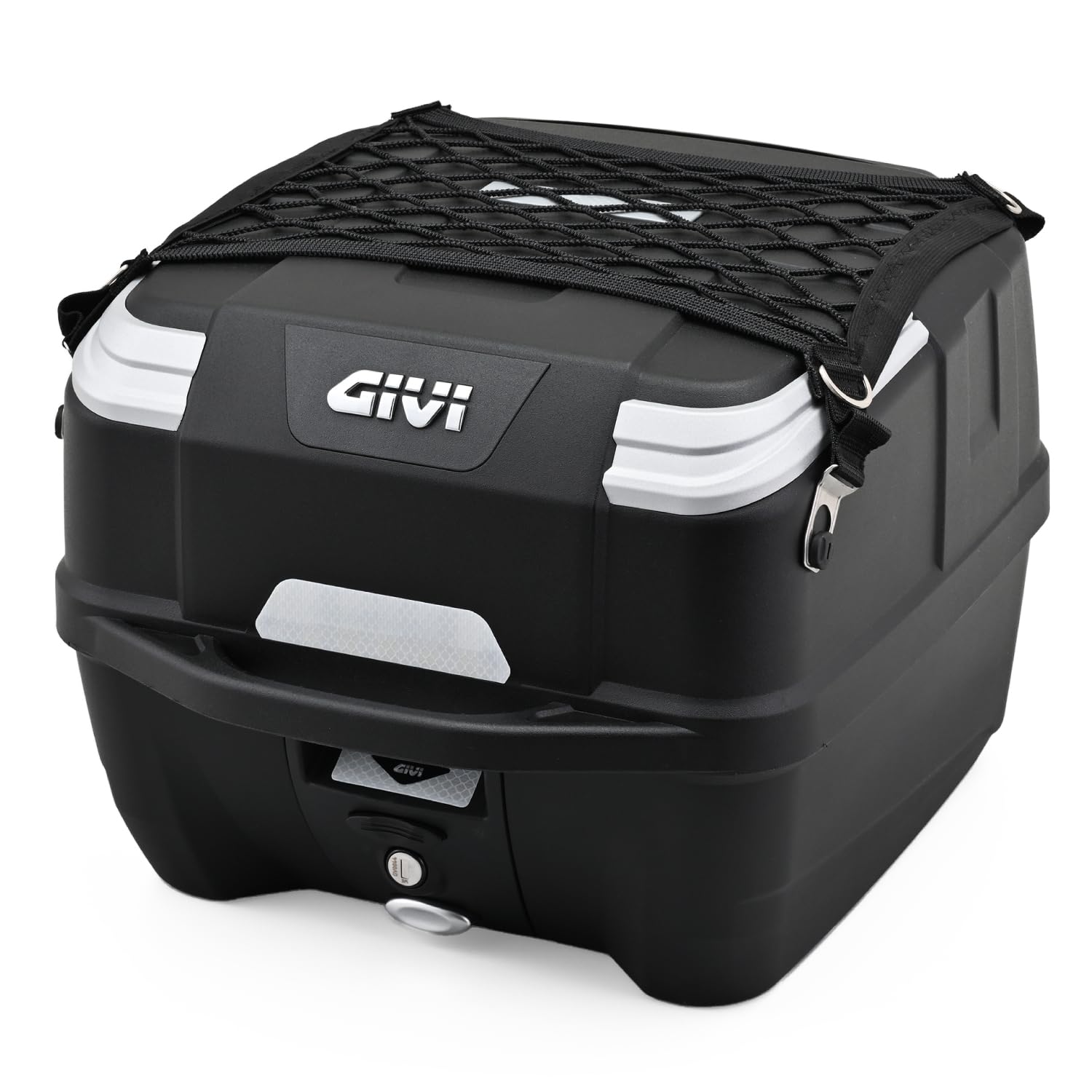 GIVI(ジビ) バイク リアボックス モノロック 33L オプション付き(インナーボトムマット/バックレスト/ネットフック) ATLASシリーズ B33NTM-ADV シルバーパネル 35438ブランドGIVI(ジビ)色【B33】オプショ...