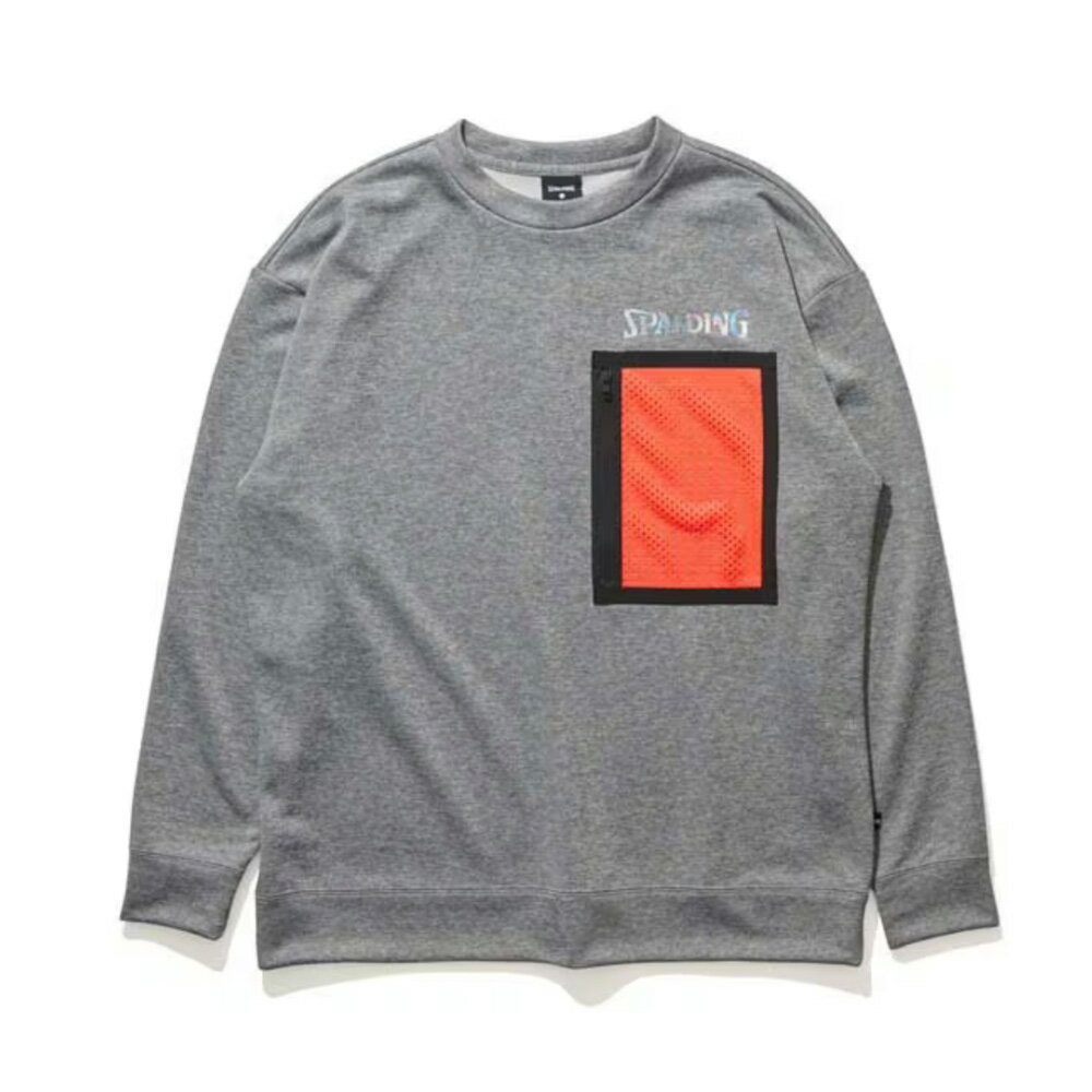 SPALDING SMJ22131 クルーネック スウェットシャツ ホログラムロゴ ●素材：ポリエステル100％ ●サイズ：M ●カラー展開：ヘザーグレー ●原産国：中国 ●機能：吸水速乾,UVカット ●汗などの衣服内の水分を吸収し、外へと...