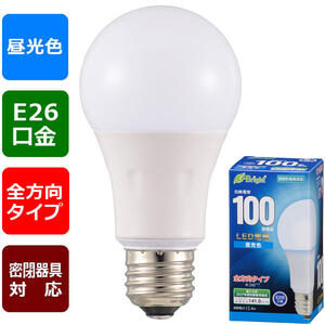 ※メーカー在庫限りのため完売の場合はご了承ください。 LED電球（100形相当/1749lm/12.4W/昼光色/E26/全方向配光240°/密閉形器具対応） ■品番： 06-4348 ■JANコード： 4971275643482 ■型番：...