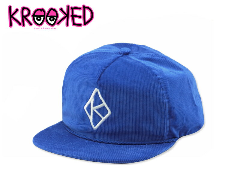 ☆5パネルの綺麗なブルーコーデュロイ生地を使用したアンストキャップフロントにはダイアモンドK刺繍入り♪ 原産国　：　MADE IN CHINA サイズ　：　FREE SIZE 素材　： コットン