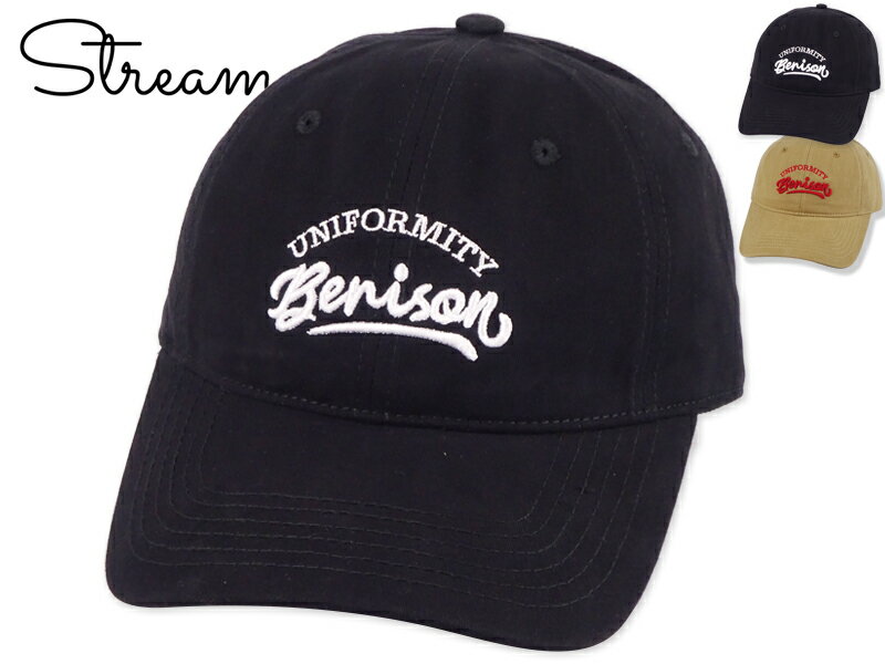 フロントにアーチと筆記スタイルの2段刺繍。 ■SIZE：FREE SIZE ■素材：コットン ■生産地：中国