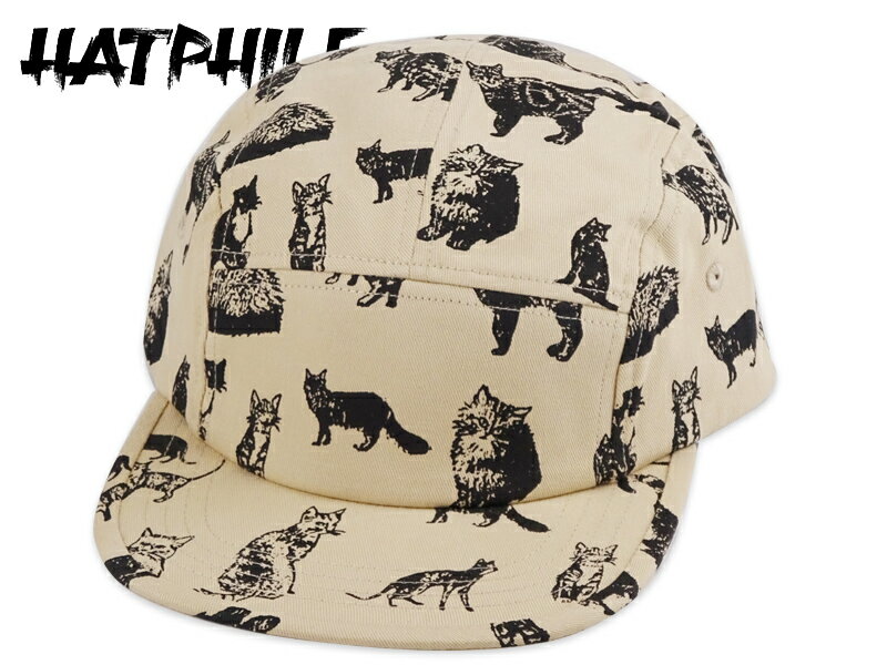 5PANELのキャンプキャップ-ワンタッチバックルアジャスター。コットンツイル生地を使用した様々な猫を総柄プリント。アソートパネルとなり1点1点柄が異なりますが選べません。予めご了承の程お願い致します。 アメリカ・シリコンバレーで創業・現在...