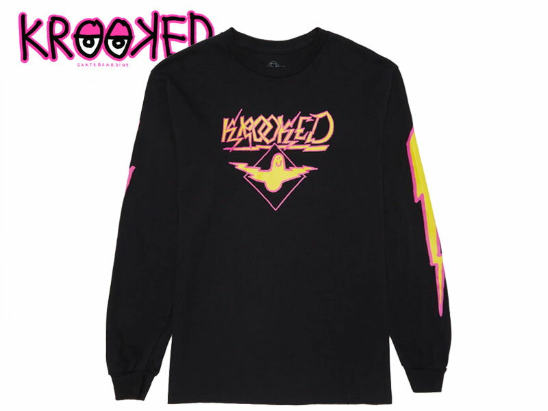 フロントは"KROOKED"の文字と"BIRDIE"がプリント。さらには”LIGHTNING”のデザインが両方のスリーブに L：着丈/約74cm、身幅/約54cm　　 XL：着丈/約76cm、身幅/約60cm