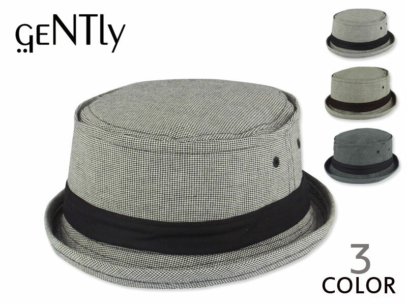★細かい千鳥柄のポークパイハットです。毎年コンスタンとに人気が有るプレーンなスタイルのポークパイハットを、細かい千鳥柄の生地で製作致しました。綺麗目なスタイルでも合わせやすい素材と、しっかりした作りが高級感満載、雰囲気抜群です！♪ ☆サイズ...