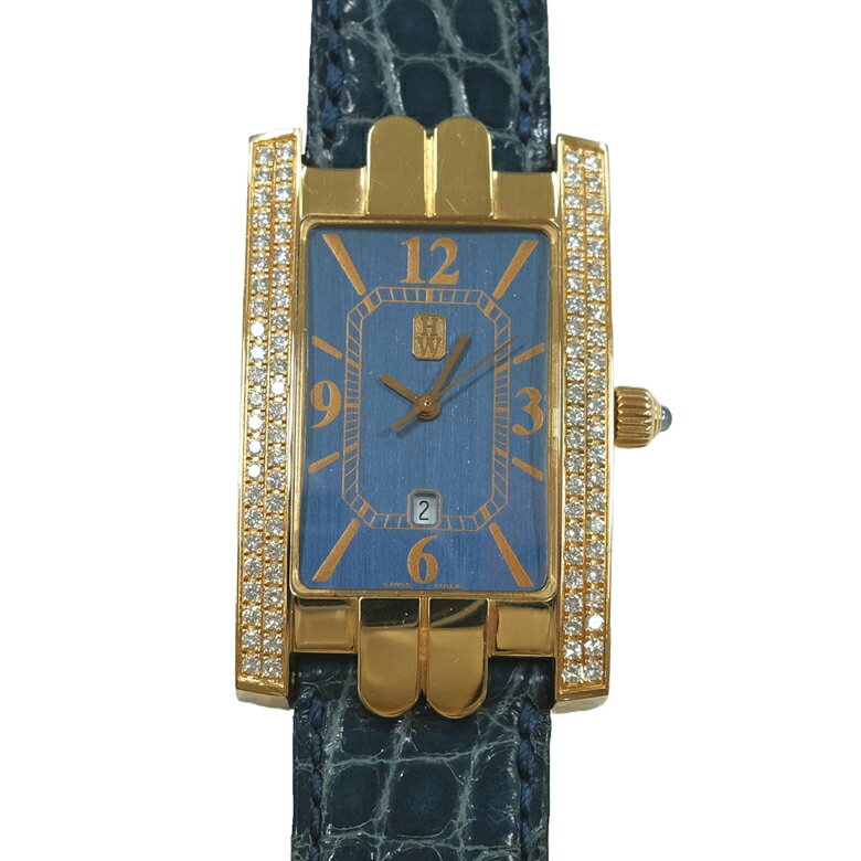 【商品詳細】 商品番号：250170> 商品名：アベニュー2D 文字盤：ネイビー ベルト：純正クロコ レザー 尾錠：純正K18 素材：K18イエローゴールド純正ダイヤモンド シリアル：BR 191 サイズ：27mm（横）、42mm（縦ラグ含...