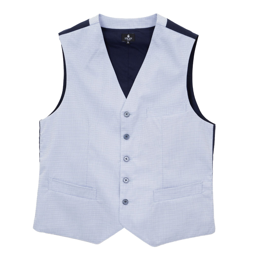 ※画面上と実物では多少色具合が異なって見える場合もございます。ご了承ください。ブラックレーベルからジレが登場！淡いグレー(ペイルグレー)が上品さと爽やかさを醸し出します。スーツのインナーとしてビジネスシーンにもご着用頂けます。裏地にはレーヨ...