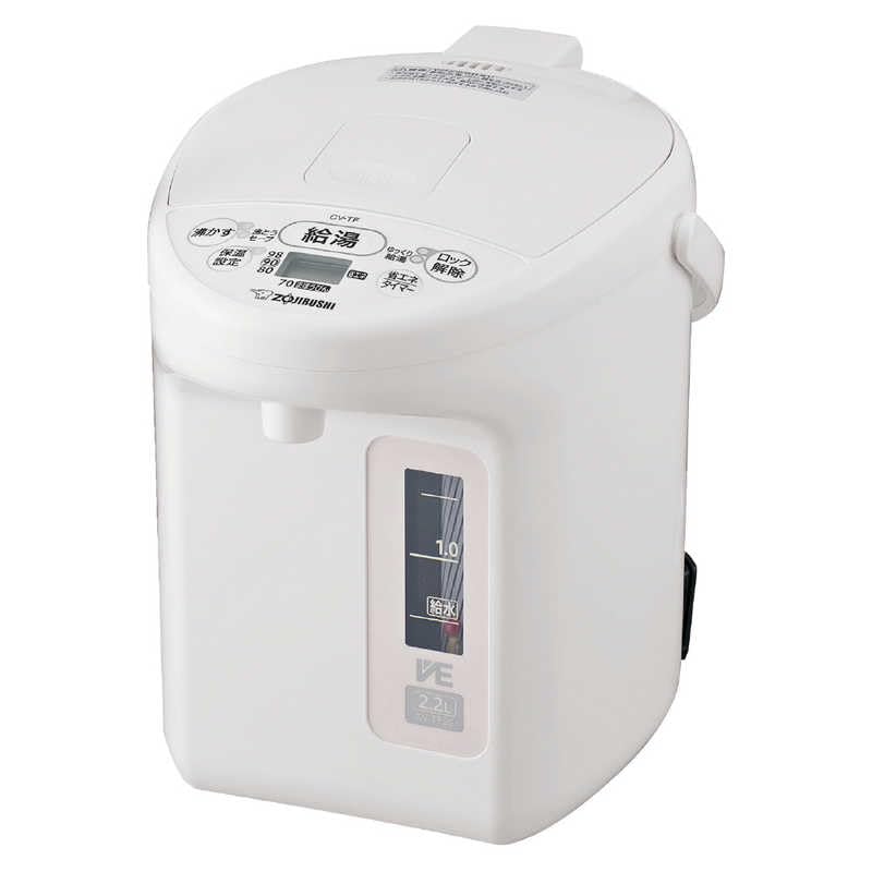 ホワイト/2.2 L/CV-TF22-WA・パッケージ個数:1・電気で沸かして「まほうびん保温」電気で沸かして「まほうびん保温」