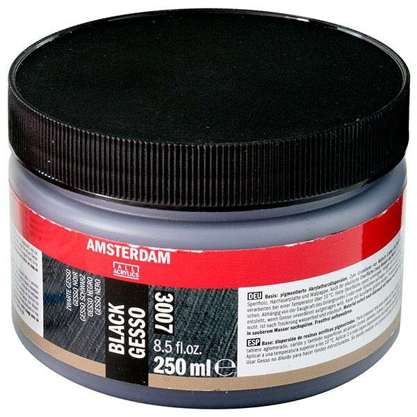[商品名]AMSTERDAM アムステルダム　アクリリックメディウム　下地剤　ブラックジェッソ　3007　250ml　T2417-3007　403689　代引き不可商品です。代金引換以外のお支払方法をお選びくださいませ。アクリルエマルション...