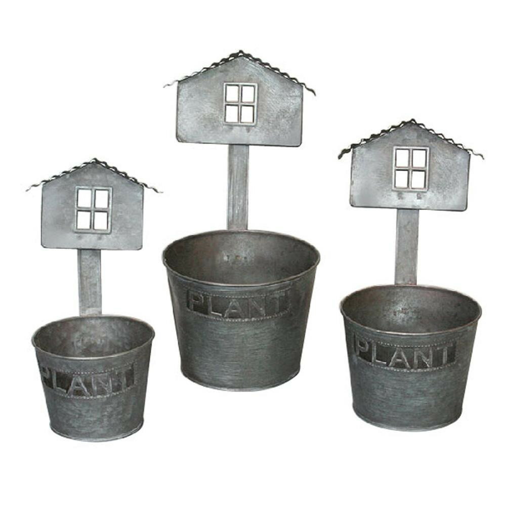 草花を飾って、自慢のガーデンに。サイズ(大)W180×H340×D220mm、(中)W150×H300×D190mm、(小)W130×H270×D150mm個装サイズ：18×34×22cm重量0.65kg/セット個装重量：650g素材・材質...