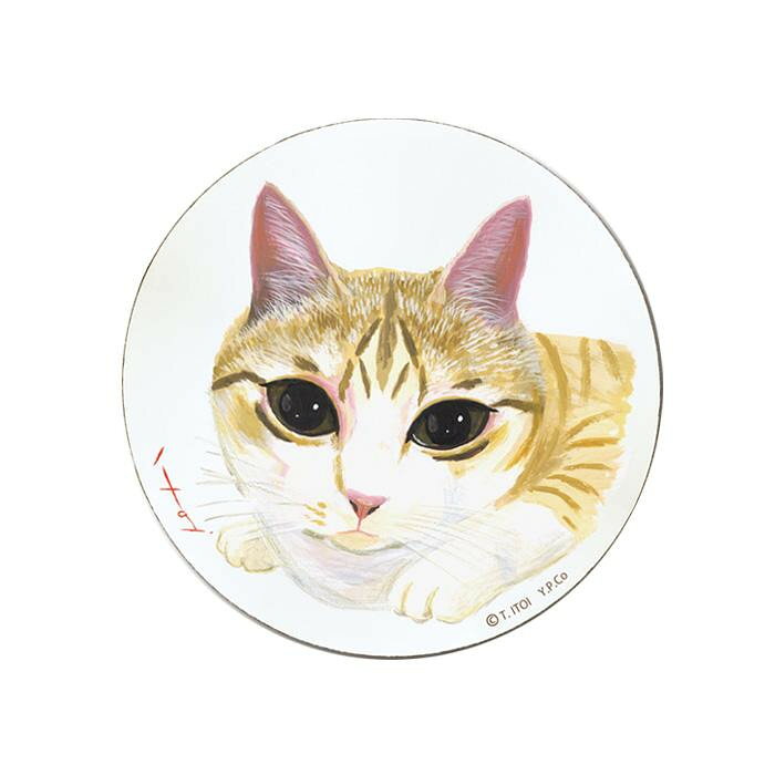 奈良町の男性作家「糸井 忠晴」が描くねこ達が迫力のまんまるアートになりました。目の部分は特殊なクリア加工でキラリと光ります。サイズW19×H19×D1.5cm個装サイズ：21×3×21cm重量約0.2kg個装重量：240g素材・材質MDF(...