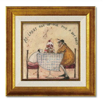 イギリス女性作家、サム・トフトの絵と額がセットになった商品です。※フレームに吊り金具がついておりますので、付属の紐を結び、壁側金具に掛けて使用してください。サイズW23.5×H23.5×D1.8cm個装サイズ：3.8×26.5×26.5cm...
