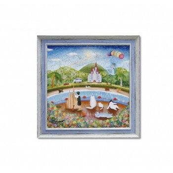 絵と額がセットになった商品です。サイズ外寸:W36×H36cm個装サイズ：4.0×37.5×37.5cm重量約0.6kg個装重量：600g素材・材質樹脂フレーム仕様絵の表面:特殊ゲル・ラメチップ加工壁掛け用生産国日本fk094igrjs