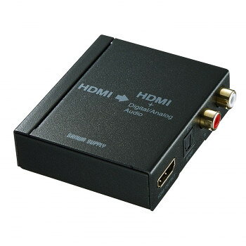 パソコンやHDMI映像機器のHDMI信号から音声信号を分離し、光デジタル信号・アナログ音声信号に変換し出力させることができるHDMI信号オーディオ分離器です。元のHDMI信号(映像・音声)はそのままディスプレイ・プロジェクターなどに出力しつ...