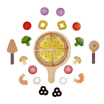 好きな具材をのせて自分だけのオリジナルピザにアレンジできます。ピザは付属のピザカッターで4等分に切り分けることができます。※子どもの成長の個人差は非常に大きいため、表示している月齢、年齢はあくまでも目安であることをご承知おきください。サイズ...