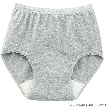 ウエストレースと水玉プリントがおしゃれ。安心の50cc吸水帯付き、伸縮素材で快適なはき心地。サイズL個装サイズ：40×30×5cm重量個装重量：5g素材・材質本体:綿67%、ポリエステル30%、ポリウレタン3%吸水帯(表:ポリエステル、中:...